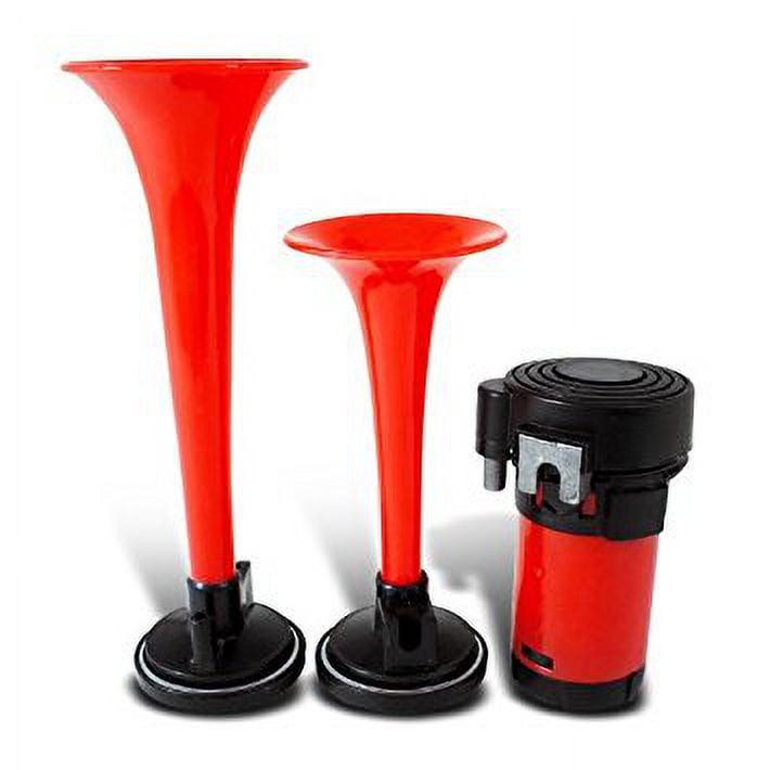 Spec-D Tuning AH-602 Dual Trumpet Air Horn Red 115Db 12V Dual Trumpet W ...
