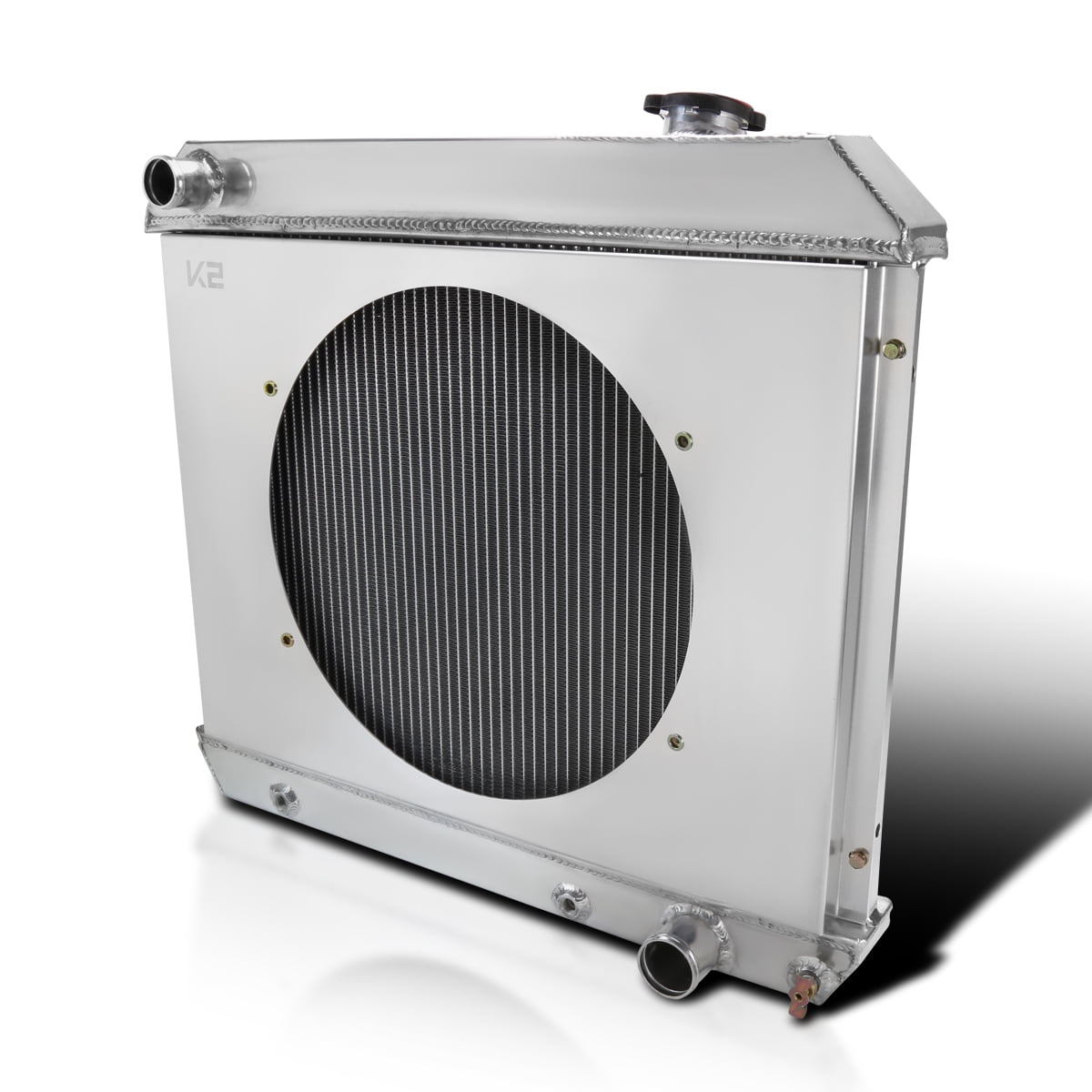 Spec-D Tuning Aluminum Cooling 3 Row Radiator with Fan Shroud ...