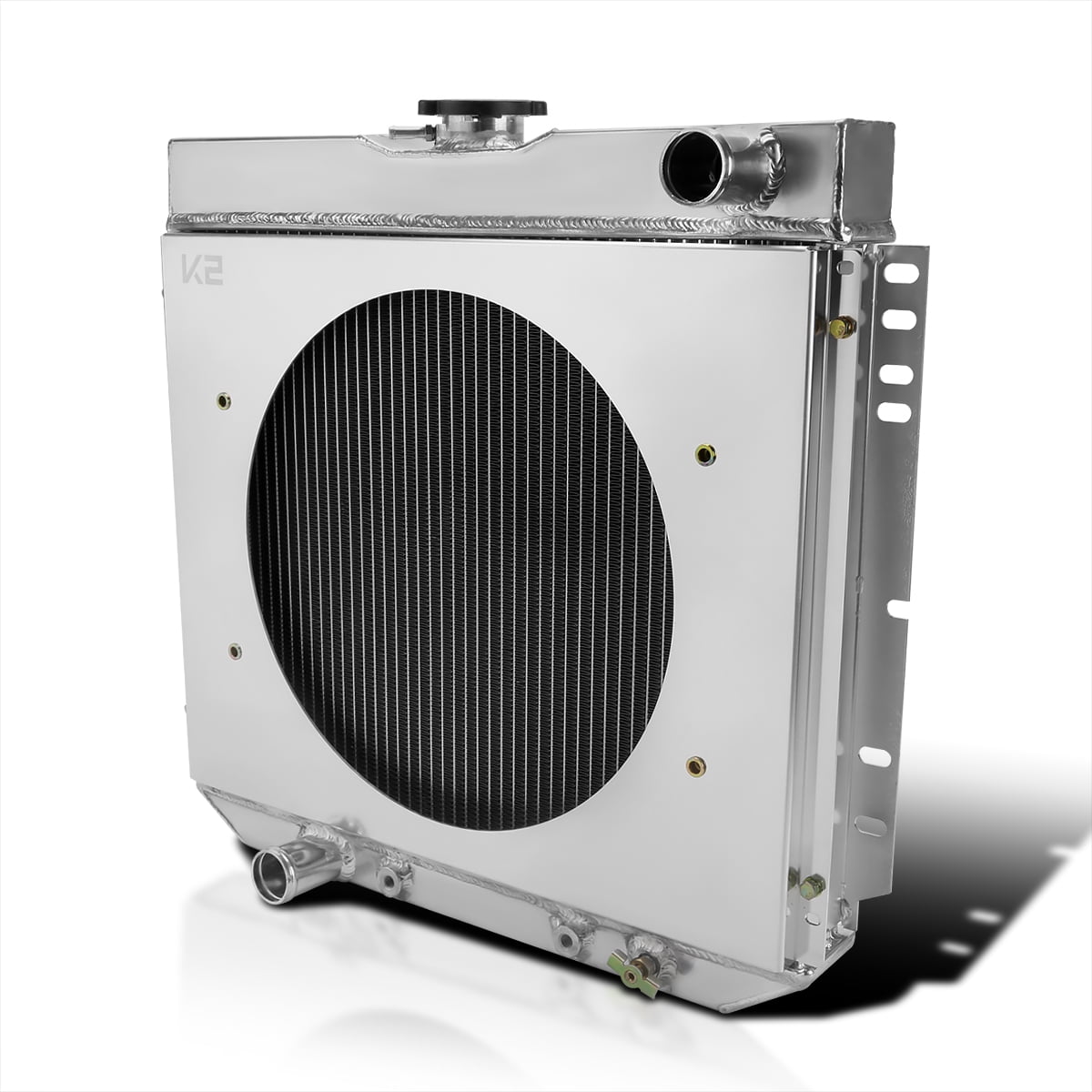 Spec-D Tuning Aluminum Cooling 3 Row Radiator with Fan Shroud ...