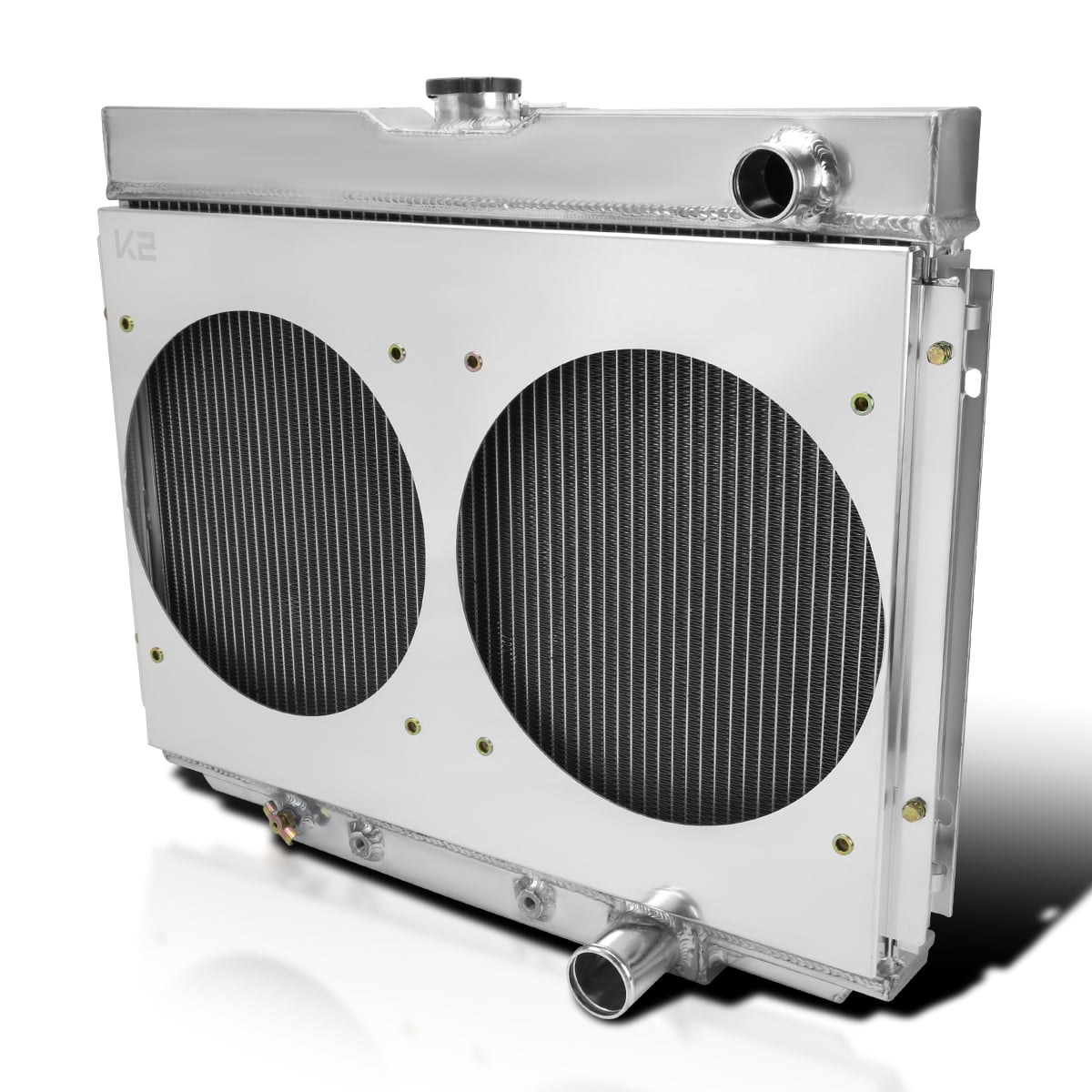 Spec-D Tuning Aluminum Cooling 3 Row Radiator with Fan Shroud ...