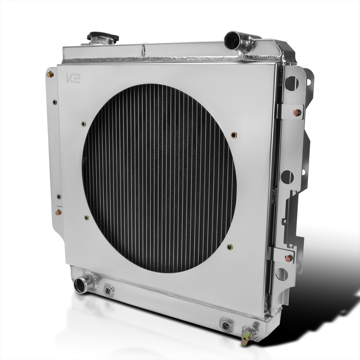 Spec-D Tuning Aluminum Cooling 3 Row Radiator with Fan Shroud ...