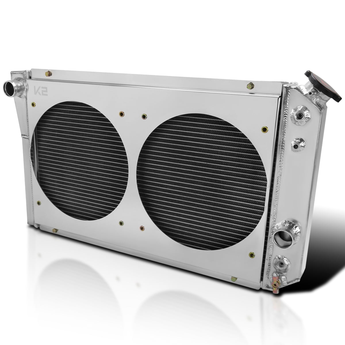 Spec-D Tuning Aluminum Cooling 3 Row Radiator with Fan Shroud ...