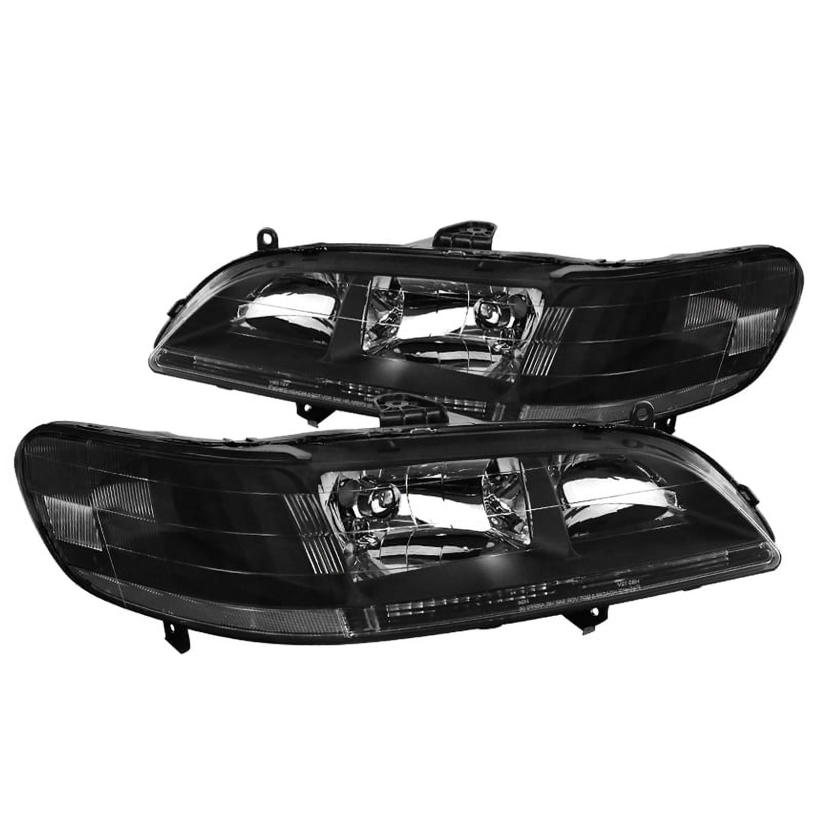 Spec D Tuning 1998-2002 Honda Accord Crystal Housing Headlights - Black ...