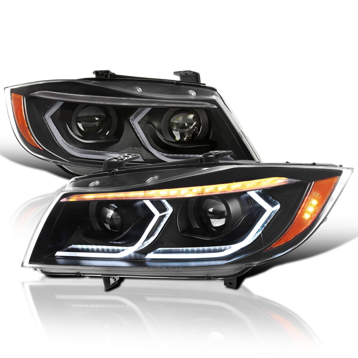 Spec D Tuning Projector Headlight, Matte Black, Clear Lens for 2006 ...