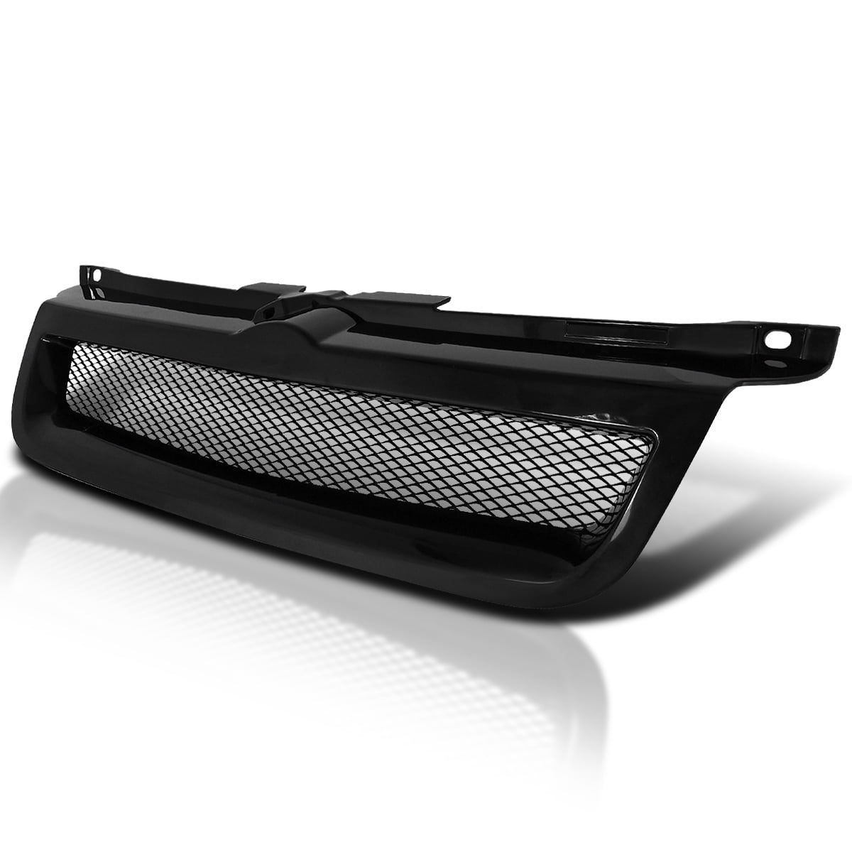 Spec-D Tuning Black Front Bumper Hood Grille w/ Aluminum Mesh No Badge ...