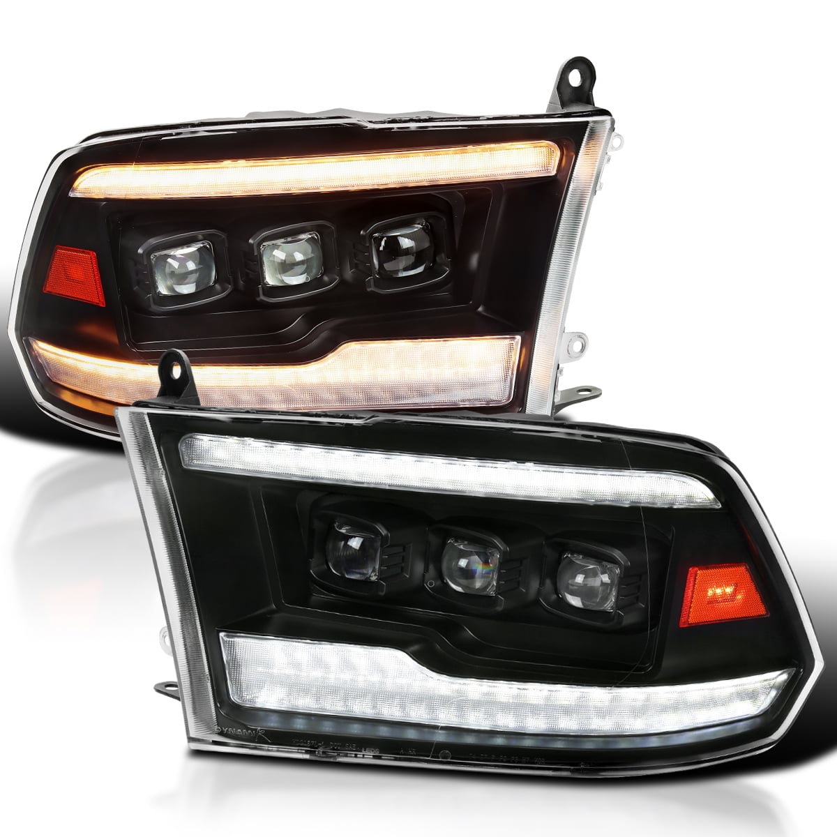 Spec-D Tuning Black Full LED Switchback Sequential Projector Headlights ...