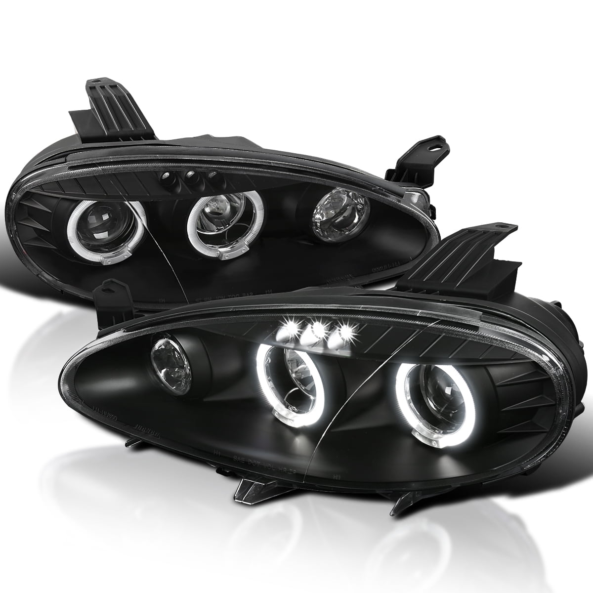 Spec-D Tuning Black Halo Projector Headlights Compatible with 2001-2005 ...
