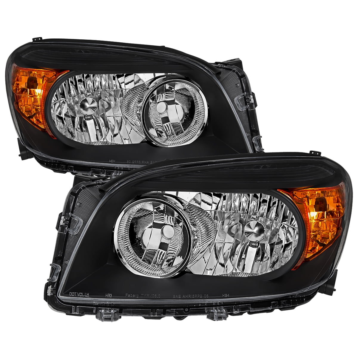 Spec-D Tuning Black Headlights Compatible with 2006-2008 Toyota RAV4 ...