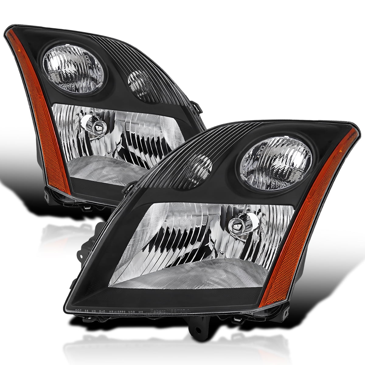 Spec-D Tuning Black Headlights Compatible with 2007-2009 Nissan Sentra ...