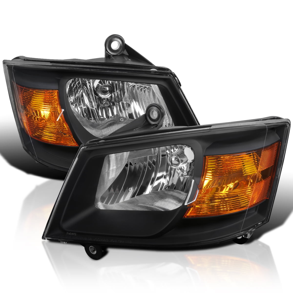Spec-D Tuning Black Headlights Compatible with 2008-2010 Dodge Grand ...