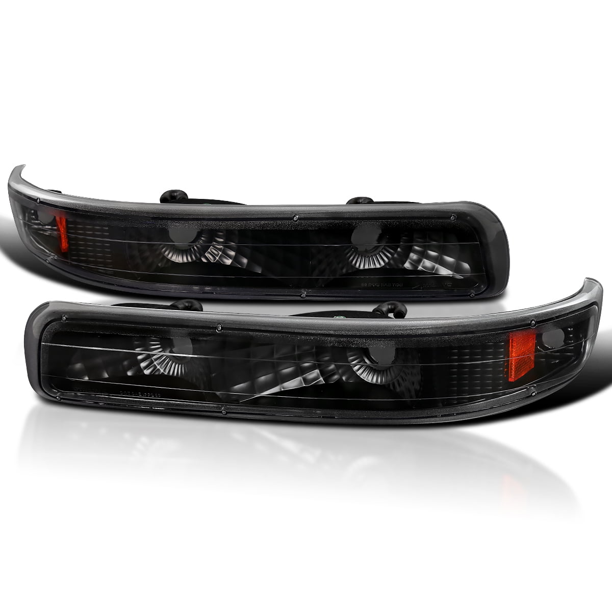 Spec-D Tuning Black Housing Clear Lens Bumper Lights Compatible with ...