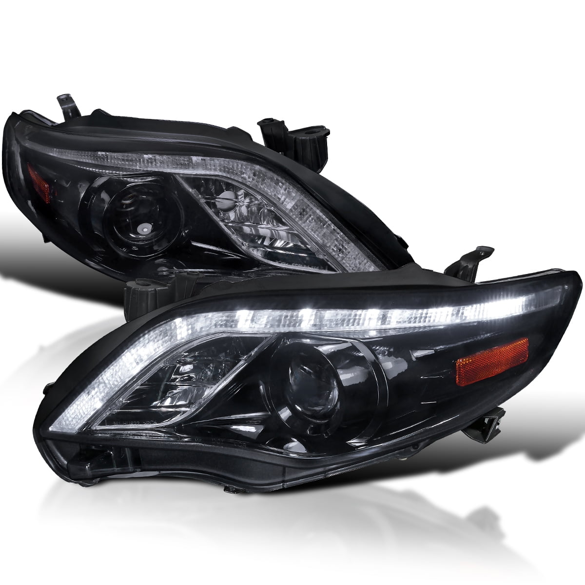 Spec-D Tuning Black Housing Smoke Lens LED Projector Headlights ...