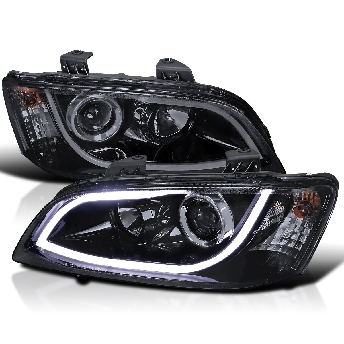 Spec-D Tuning LED Strip Light Bar Black Smoke Projector Headlights ...