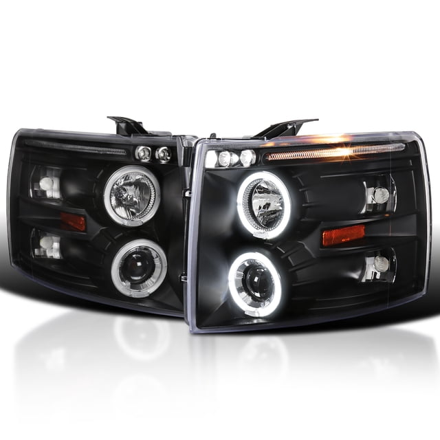 Spec-D Tuning Black LED Projector Headlights Compatible with 2007-2013 ...