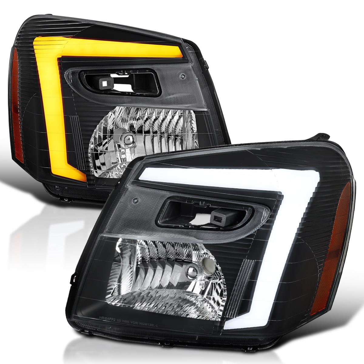 Spec-D Tuning Black LED Strip Headlights w/Sequential Signal & Dynamic ...