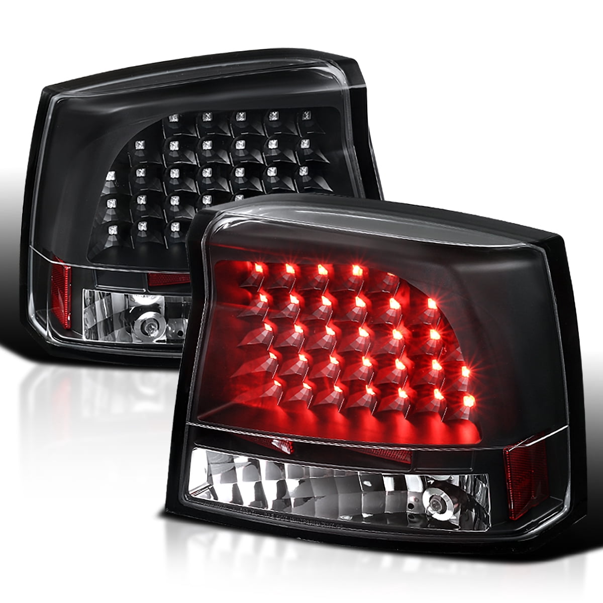 Spec-D Tuning Black LED Tail Lights Compatible with 2005-2010 Dodge ...