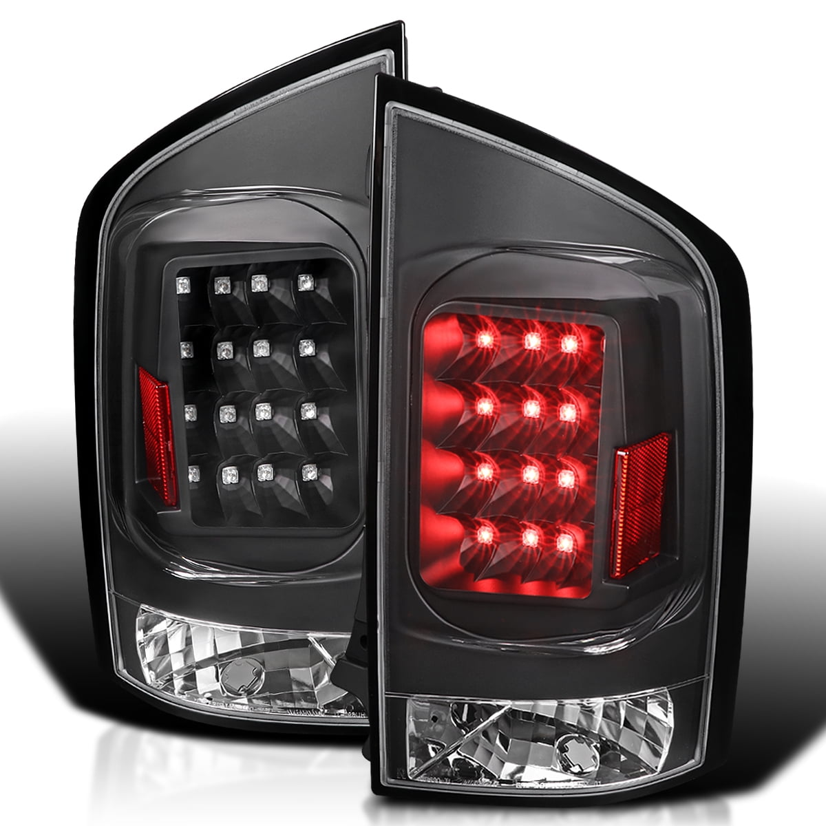 Spec-D Tuning Black LED Tail Lights, Signal Lamps, Reverse Lights, Fits ...