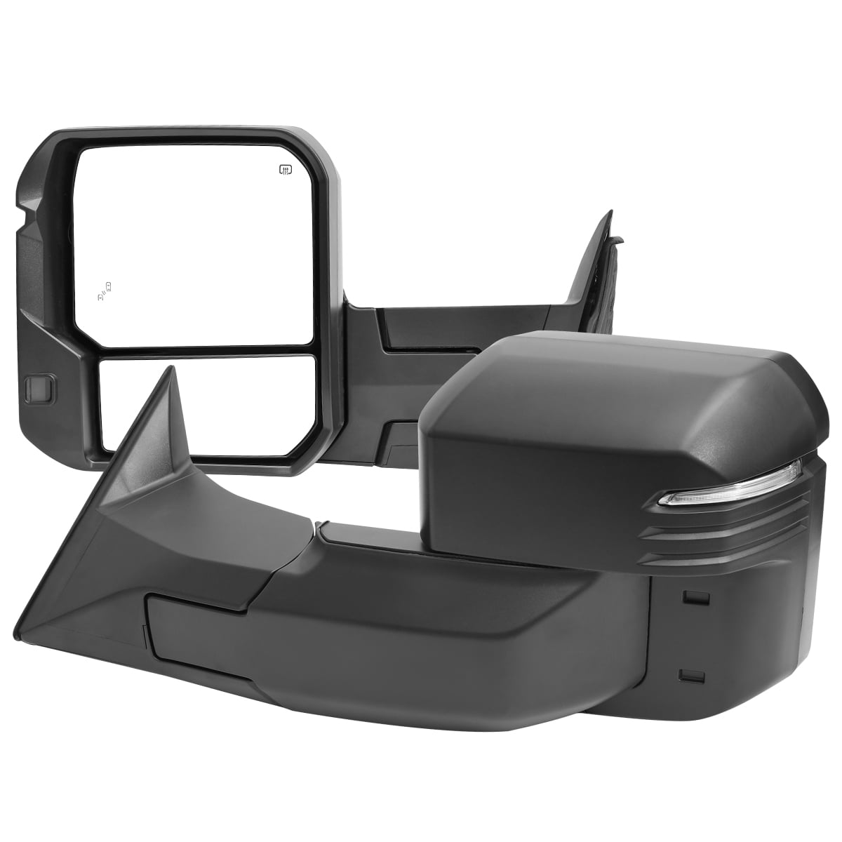 Spec-D Tuning Black Power Heated Manual Fold Tow Mirrors w/ Signal ...
