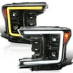 Spec-D Tuning Black Smoke Full LED Strip Headlights w/Switchback ...