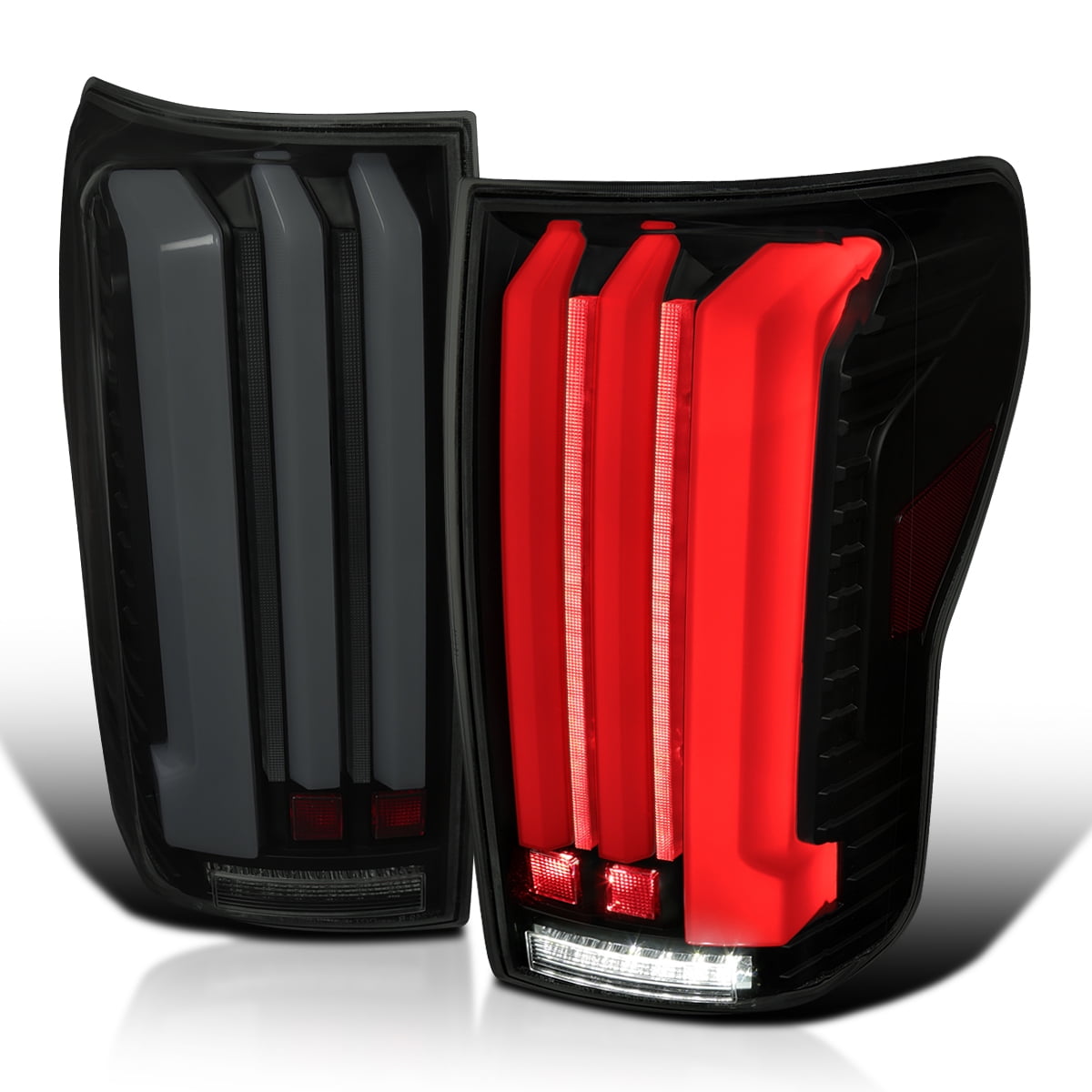 Spec-D Tuning Black Smoke Full LED Sequential Tail Lights w/ White LED ...