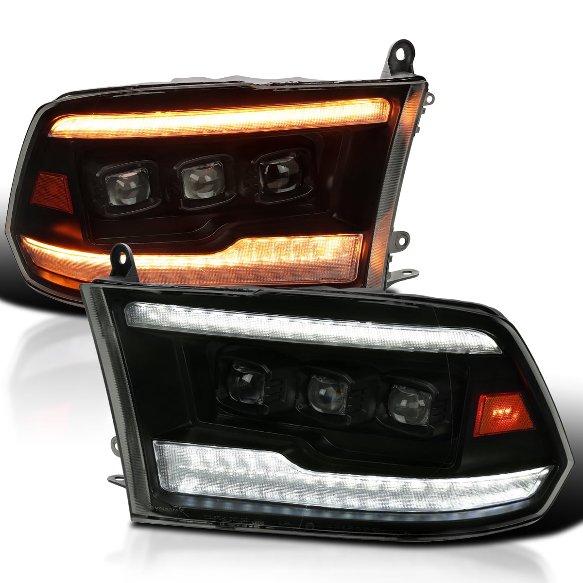 Spec-D Tuning Black Smoke Full LED Switchback Sequential Projector ...