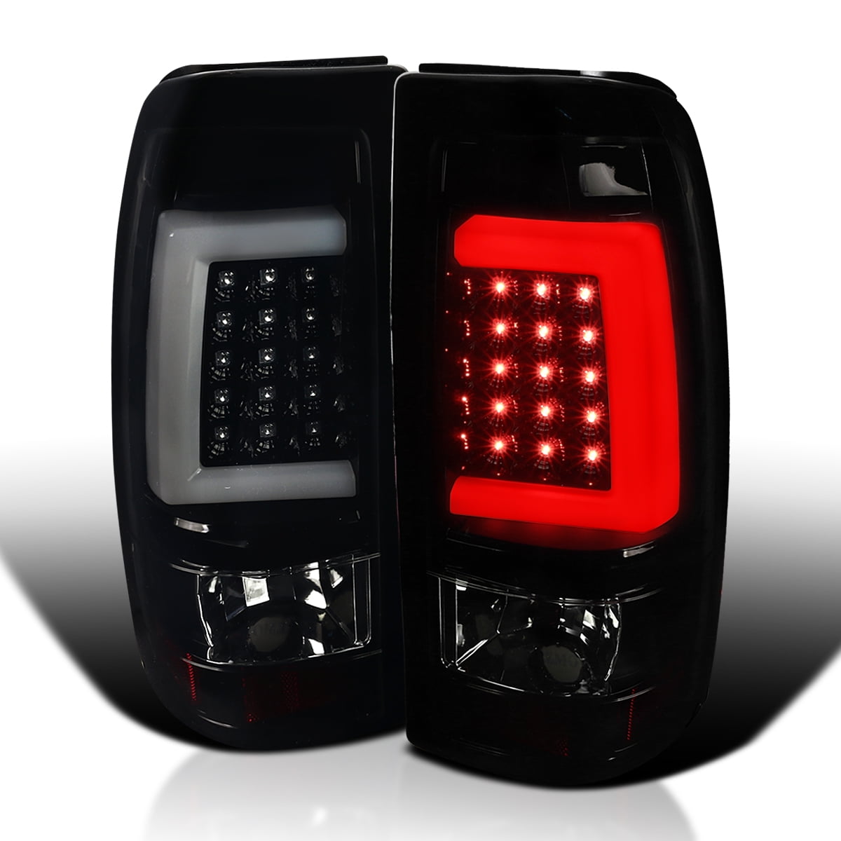Spec-D Tuning Black Smoke LED Bar Tail Lights Compatible with 1999-2002 ...