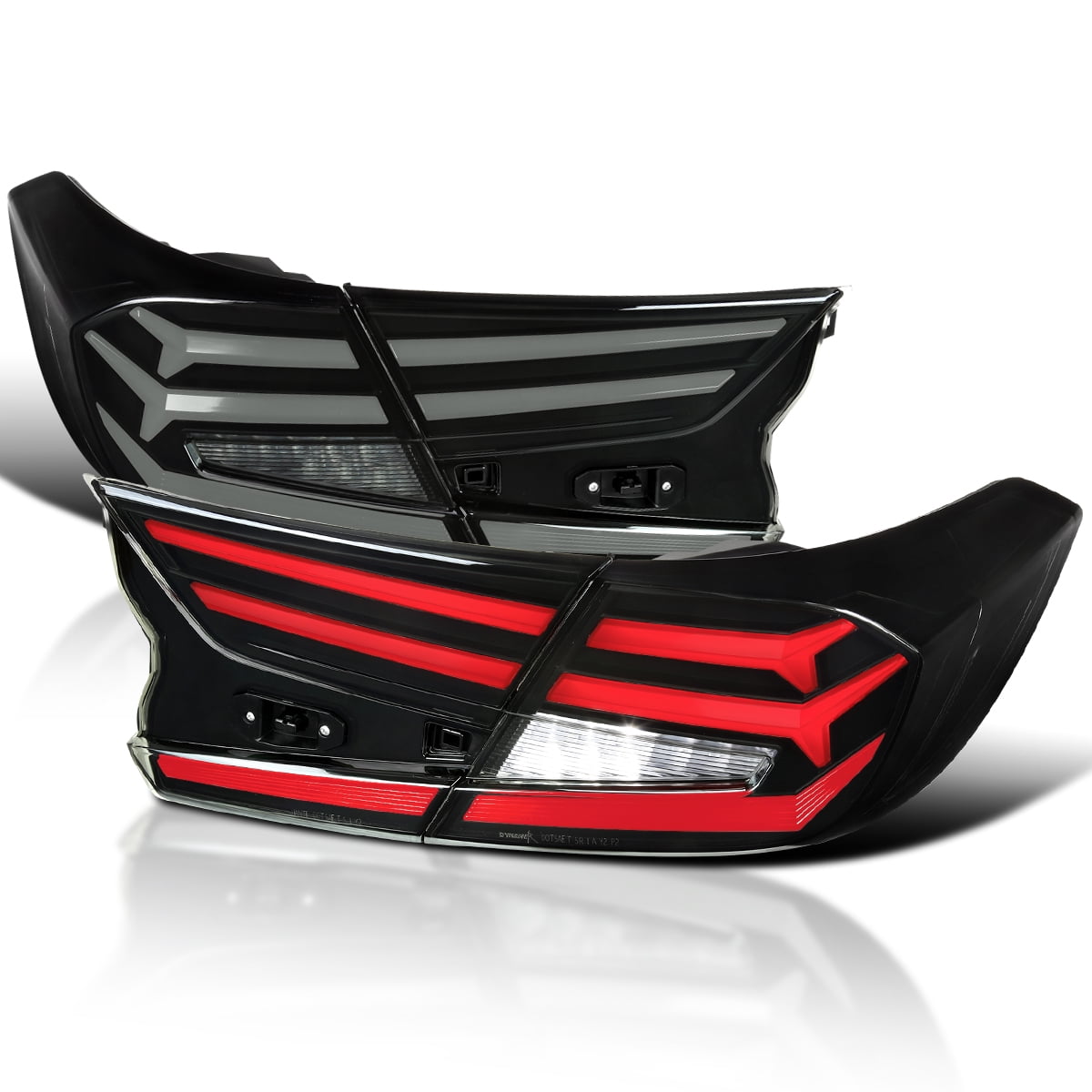 Spec-D Tuning Black Smoke LED Sequential Tail Lights w/ White Light ...