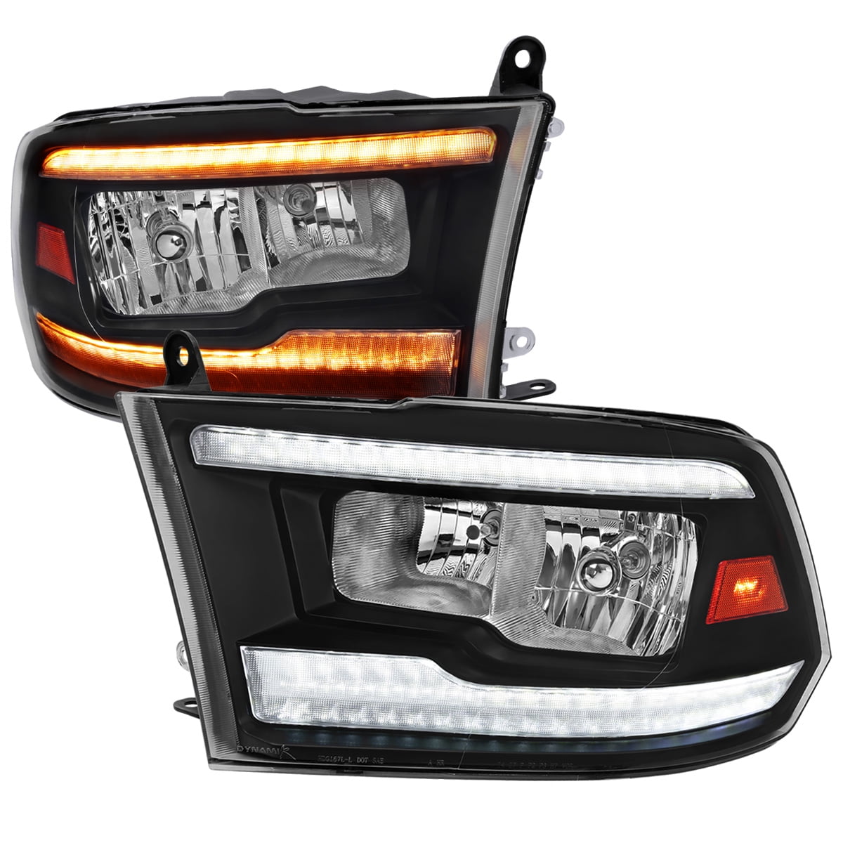 Spec-D Tuning Black Switchback Sequential LED Signal Strip Headlights w ...