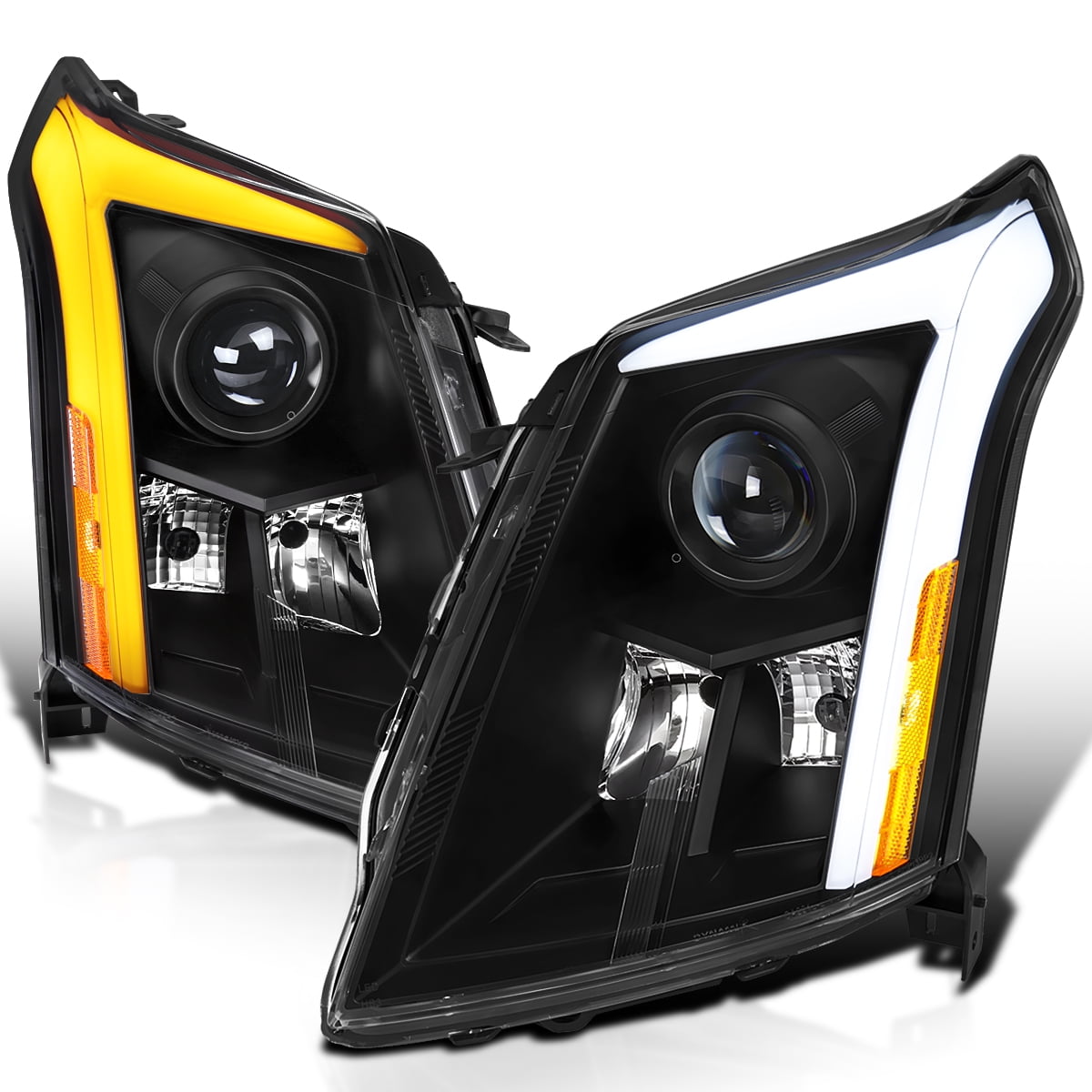 Spec-D Tuning Black Switchback Sequential Projector Headlights w/ LED ...
