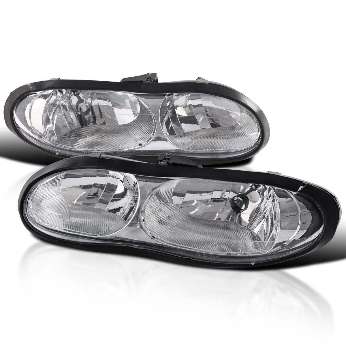 Spec-D Tuning Chrome Clear Headlights Compatible with 1998-2002 Chevy ...