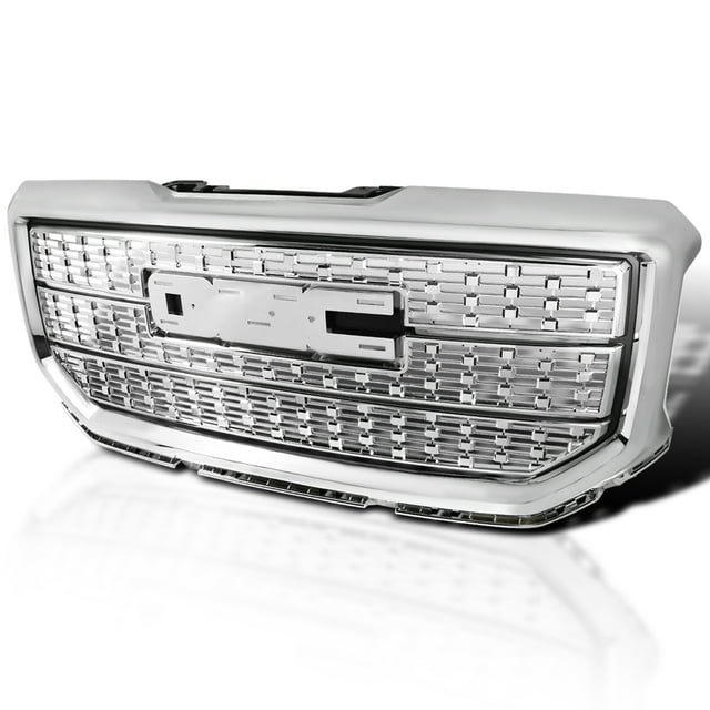 Spec-D Tuning Chrome Denali Style Front Bumper Hood Upper Grille ...
