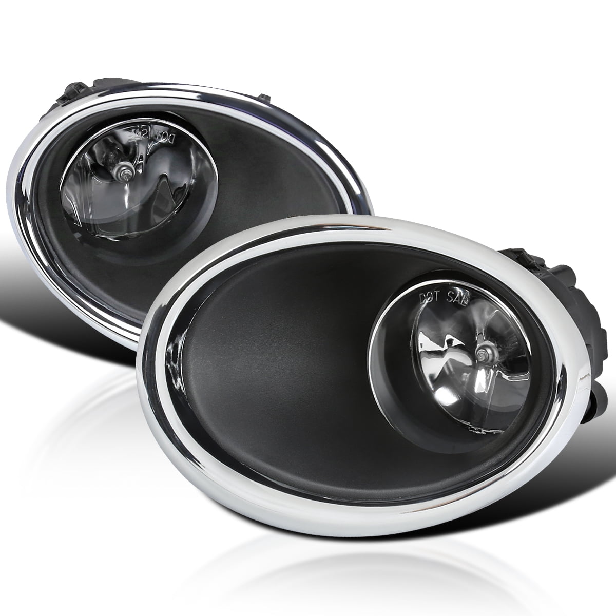 Spec-D Tuning Chrome Fog Lights + H11 Bulbs + Switch Compatible with ...