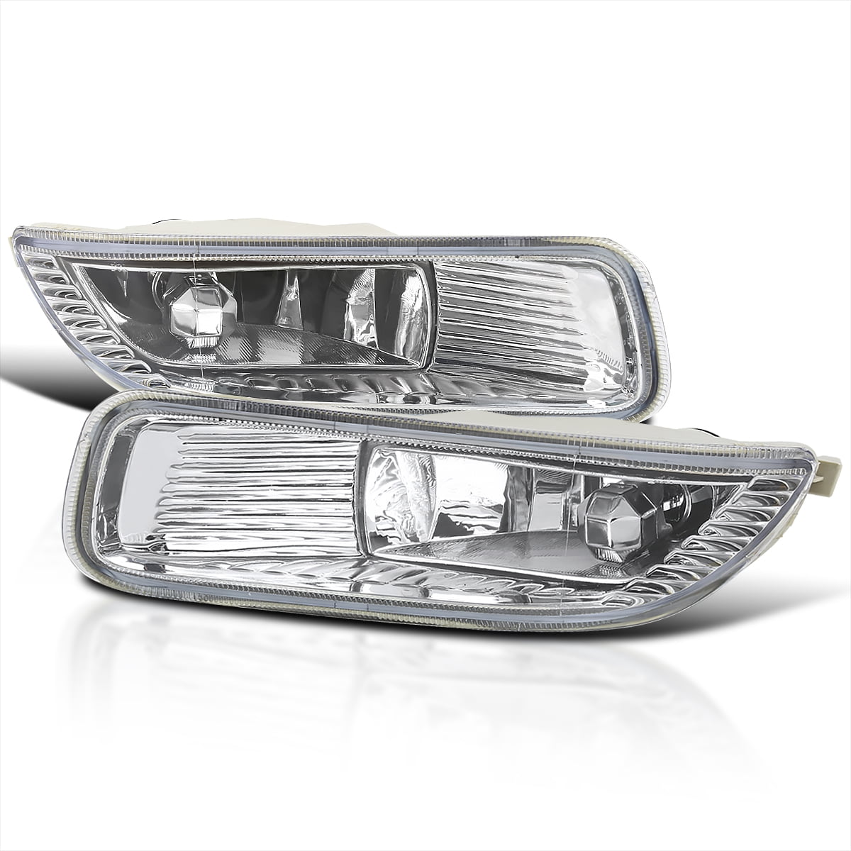 Spec-D Tuning Chrome Fog Lights + H3 Bulbs + Switch Compatible with ...
