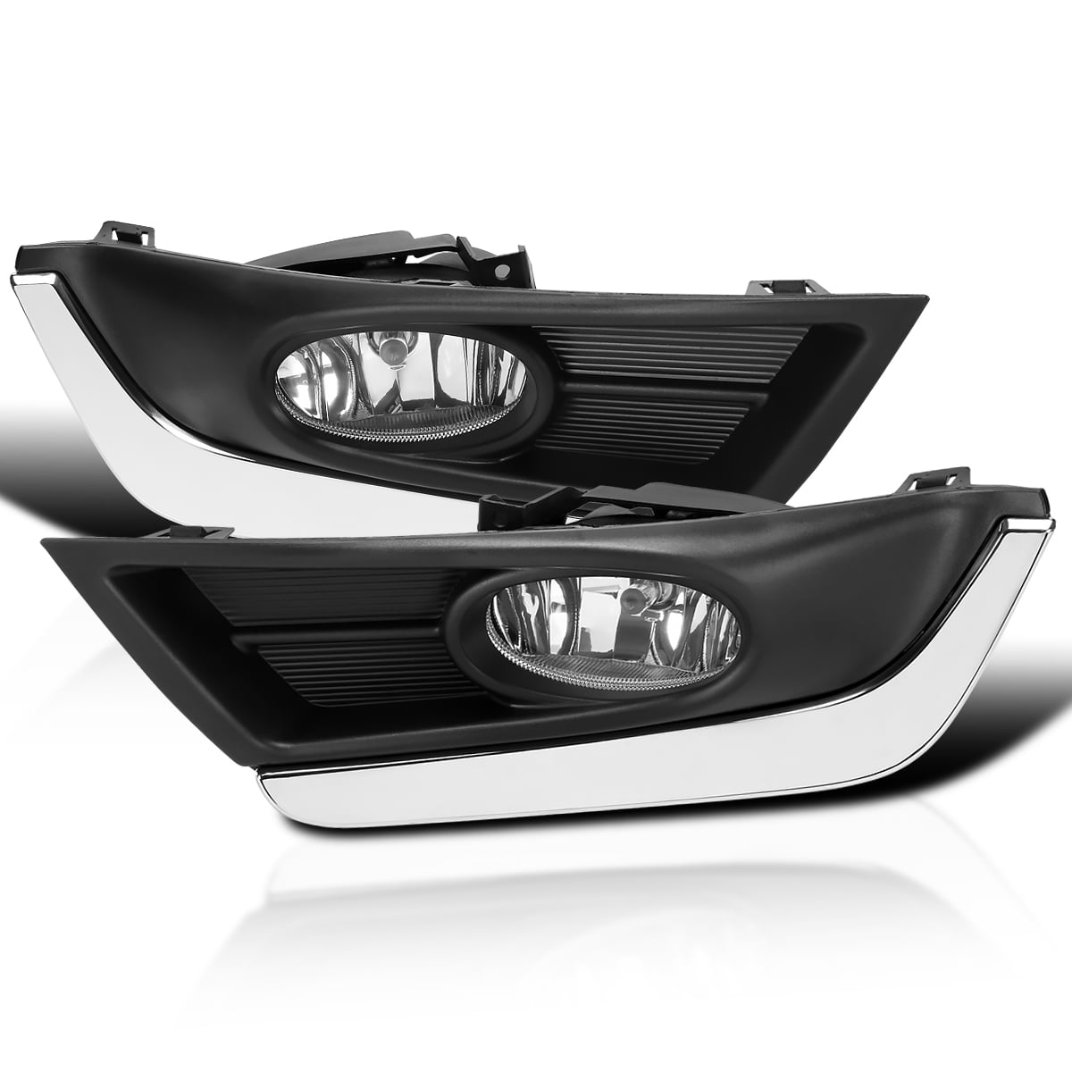 Spec-D Tuning Chrome Fog Lights + H8 Bulbs + Switch Compatible with ...