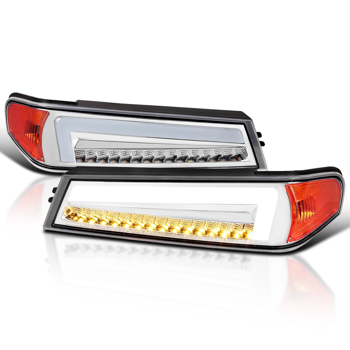 Spec-D Tuning Chrome Full LED Corner Lights with Sequential Turn Signal ...
