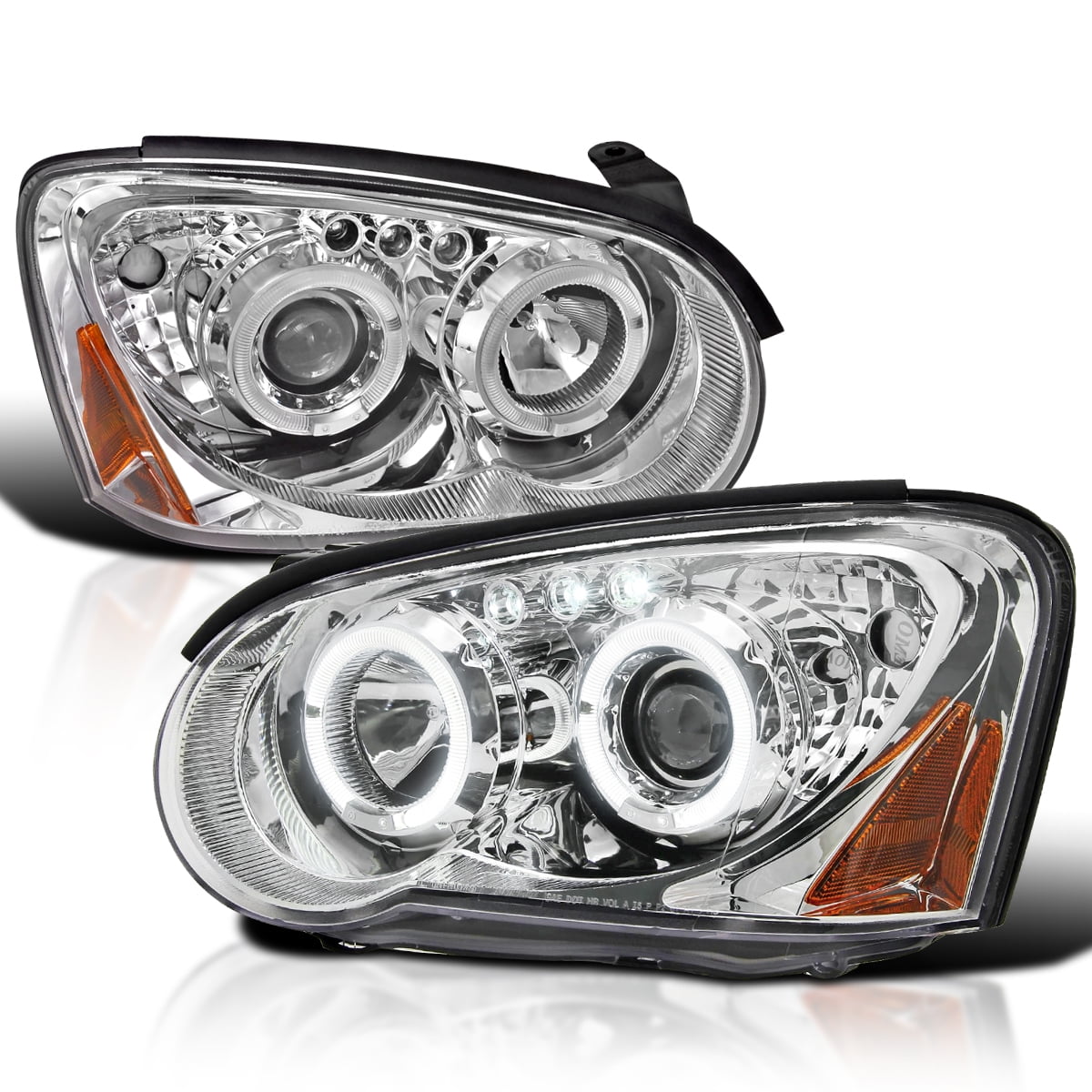 Spec-D Tuning Chrome Halo Projector Headlights Compatible with 2004 ...