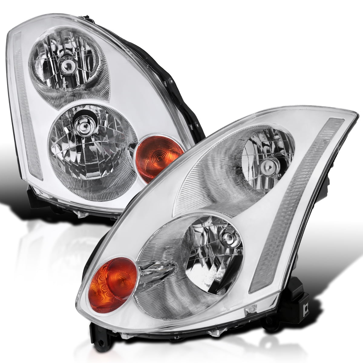 Spec-D Tuning Chrome HID Type Headlights Compatible with 2003-2005 ...