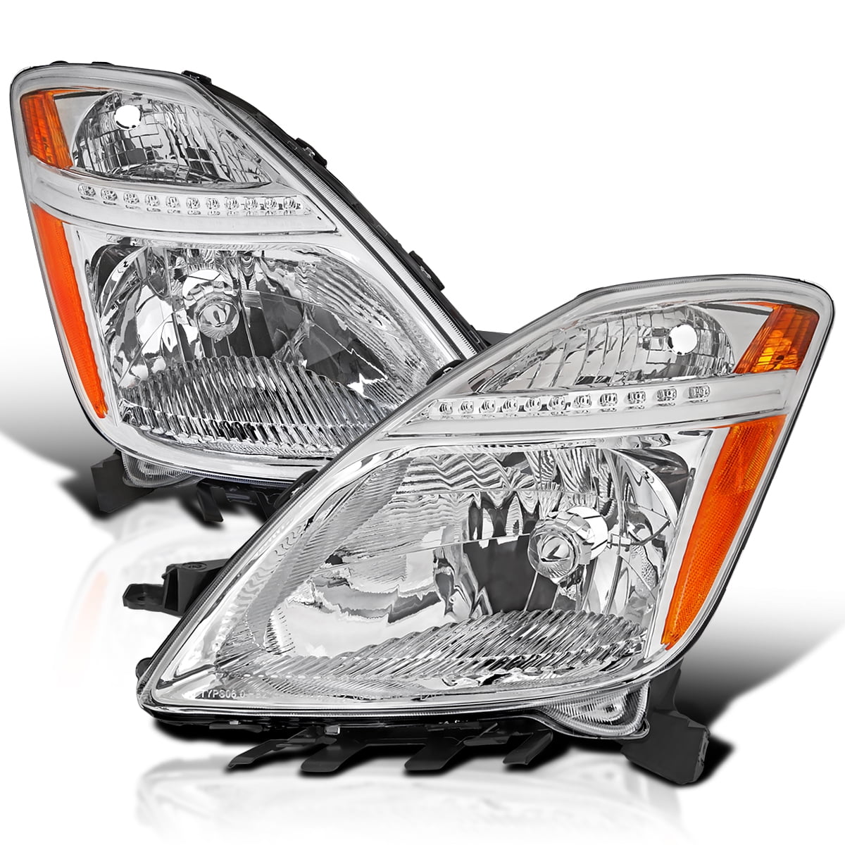 Spec-D Tuning Chrome Headlights Compatible with 2006-2009 Toyota Prius ...
