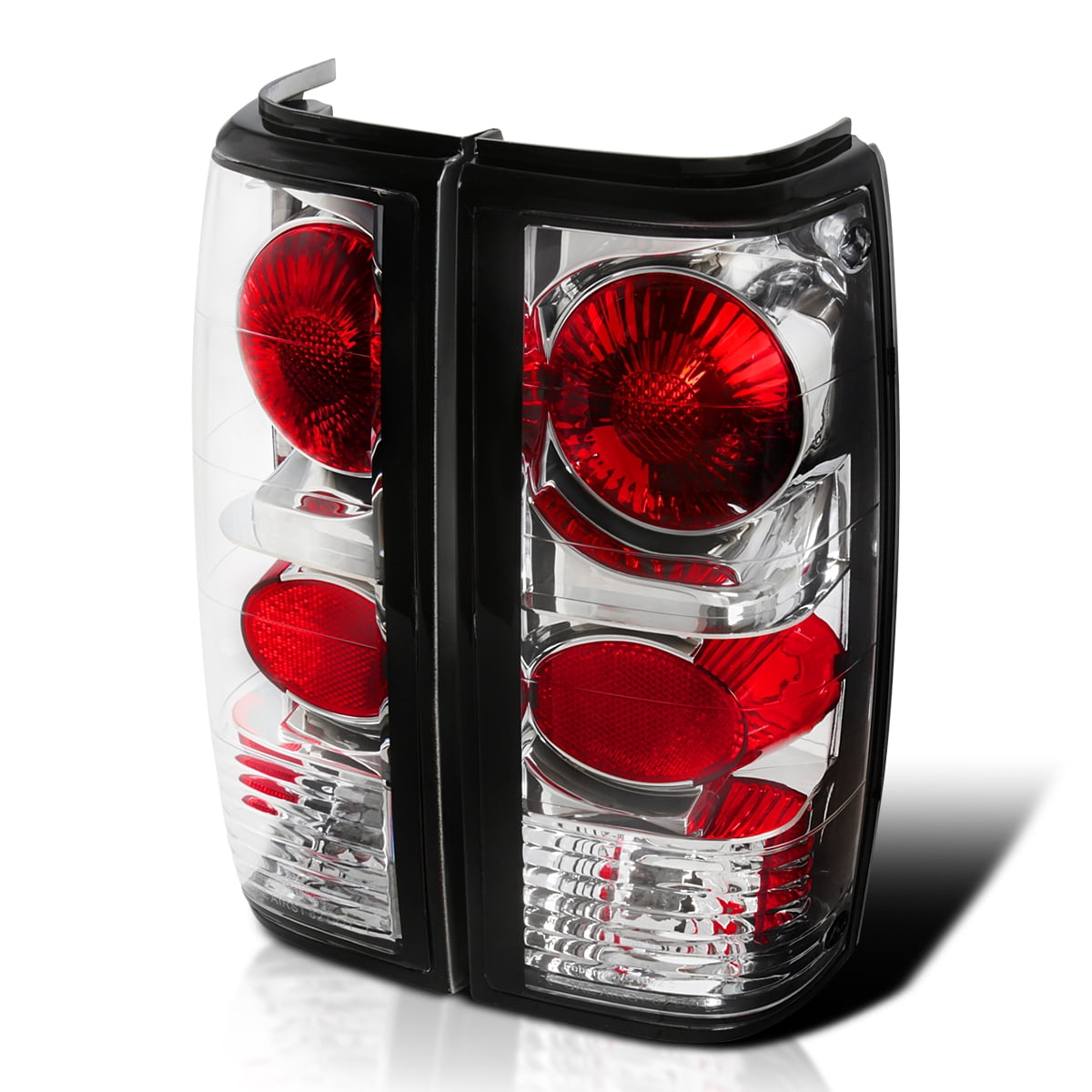 Spec-D Tuning Chrome Housing Clear Lens Tail Lights Compatible with ...
