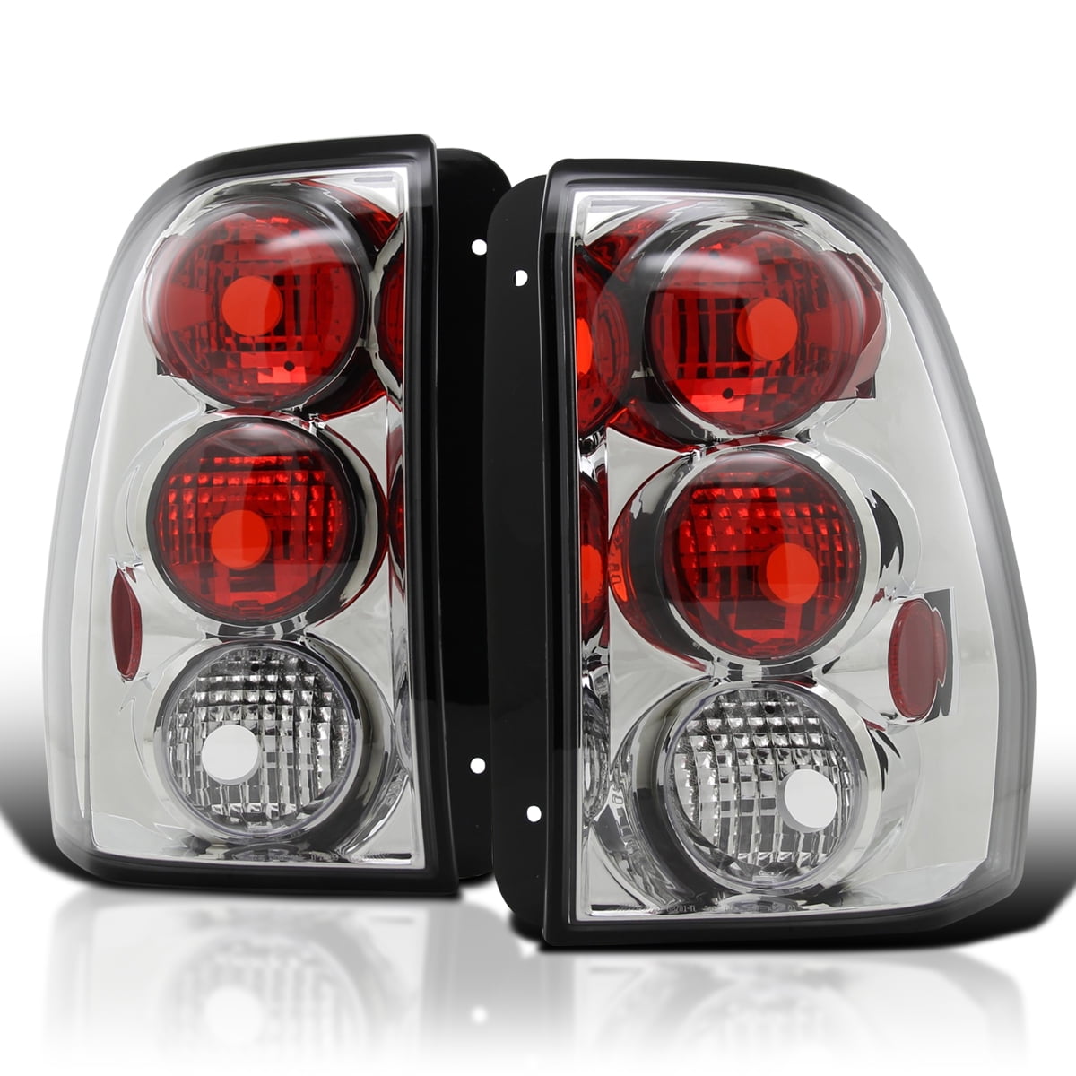 Spec-D Tuning Chrome Housing Clear Lens Tail Lights Compatible with ...