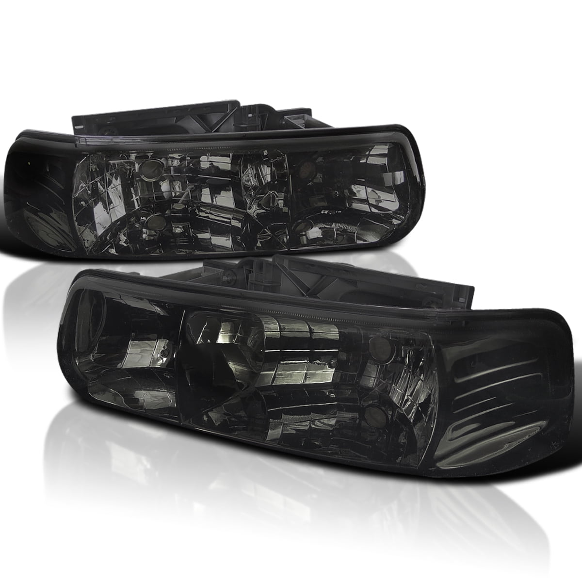 Spec-D Tuning Chrome Housing Smoke Lens Headlights Compatible with 1999 ...