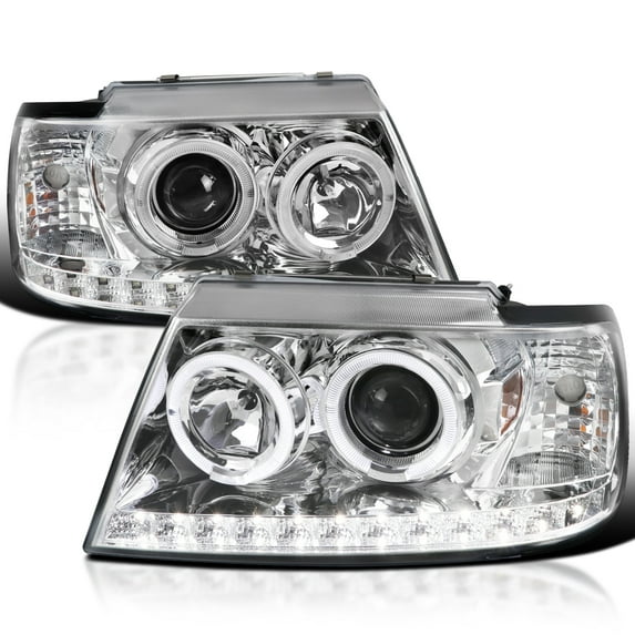 Spec-D Tuning Front Light: Chrome Housing, Clear Lens Halo Projector ...