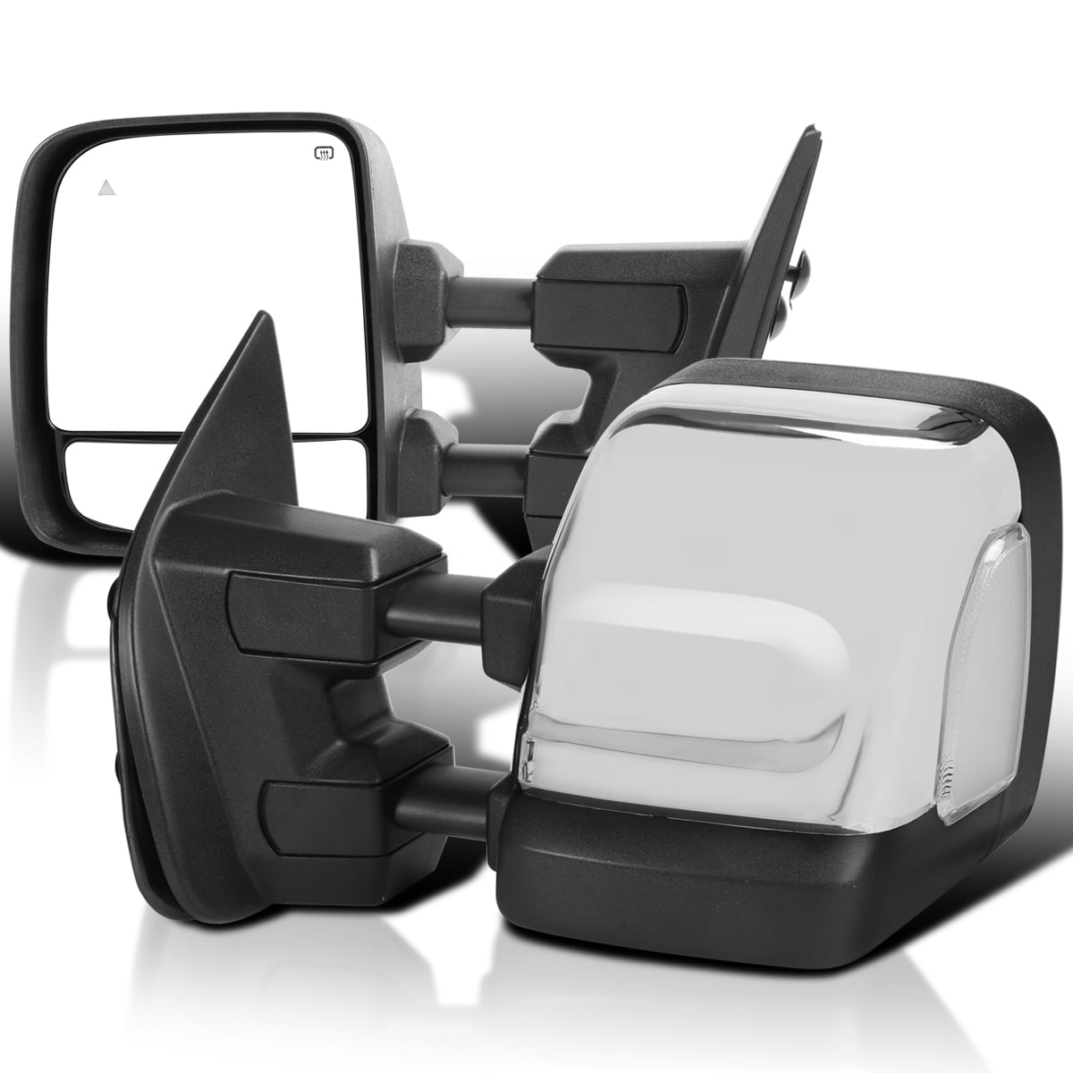 Spec-D Tuning Chrome Power Heated Towing Mirrors w/ LED Signal, Blind ...