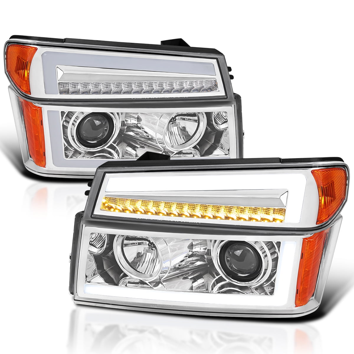 Spec-D Tuning Chrome Projector Headlights with Sequential LED Turn ...