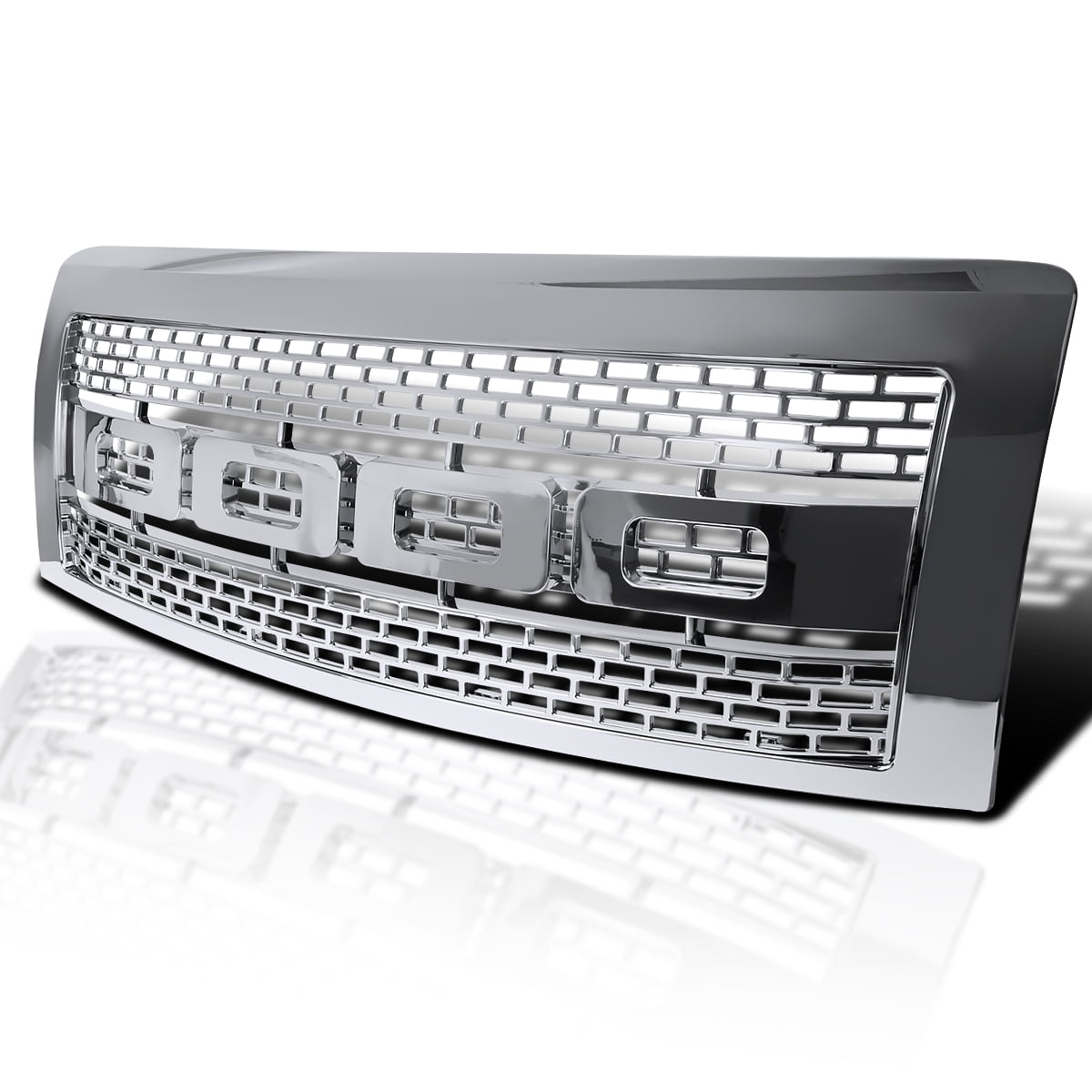 Spec-D Tuning Chrome Raptor Style Mesh Front Grille W/Shell Compatible ...