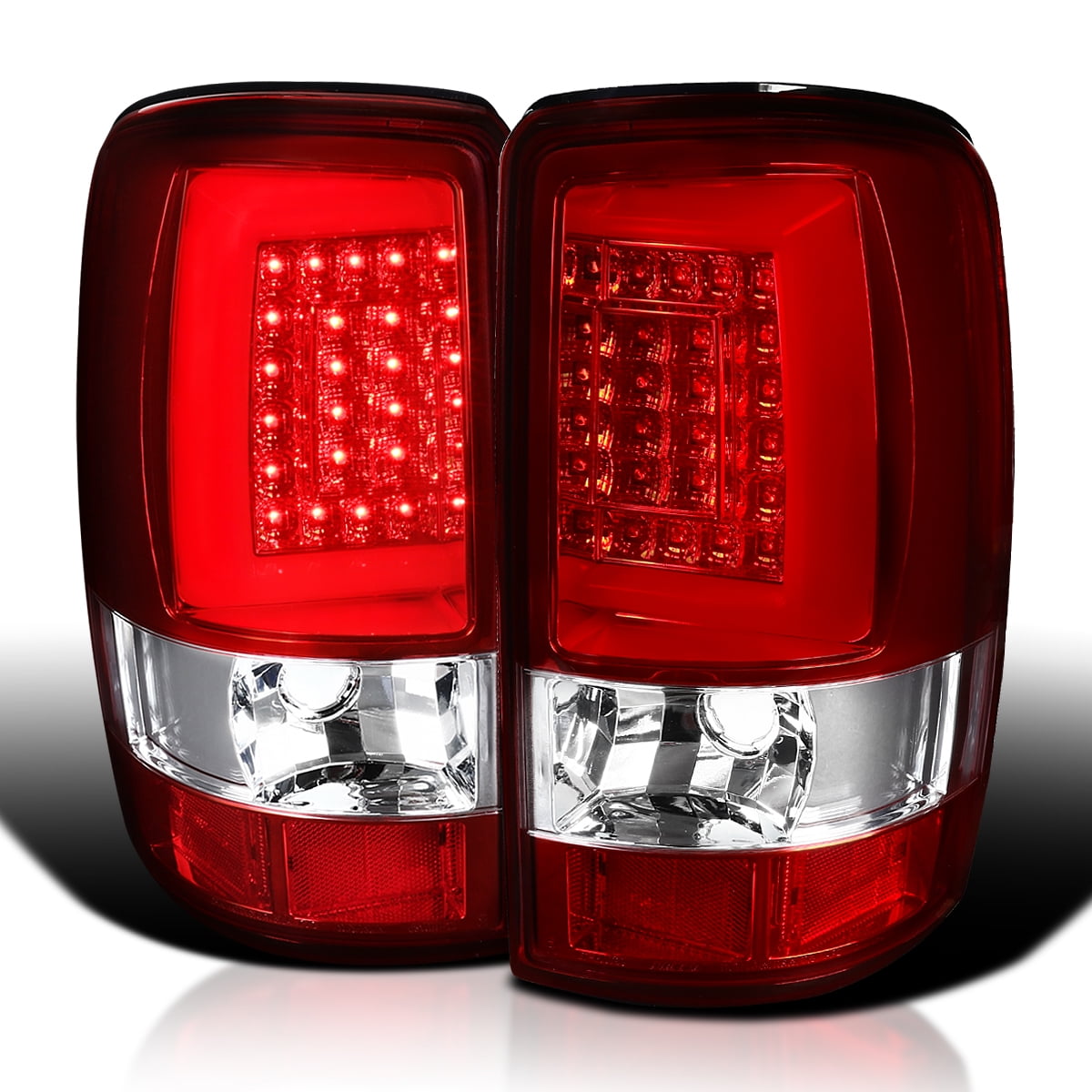 Spec-D Tuning Red LED Bar Tail Lights Compatible with 2000-2006 Chevy ...