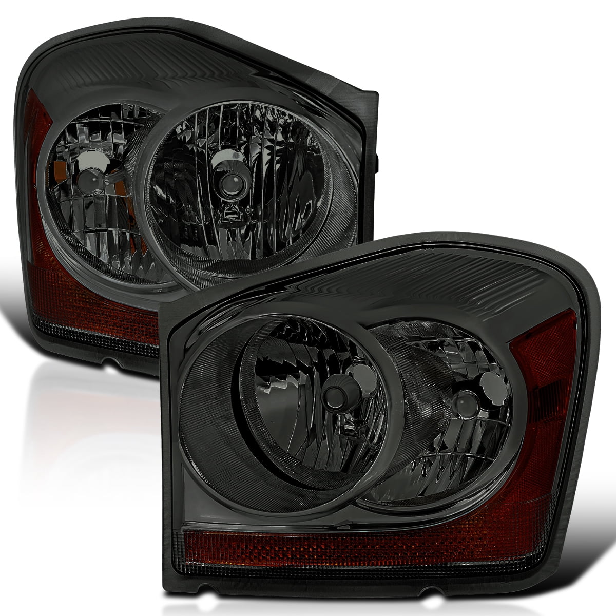Spec-D Tuning Chrome Smoke Headlights Compatible with 2004-2006 Dodge ...