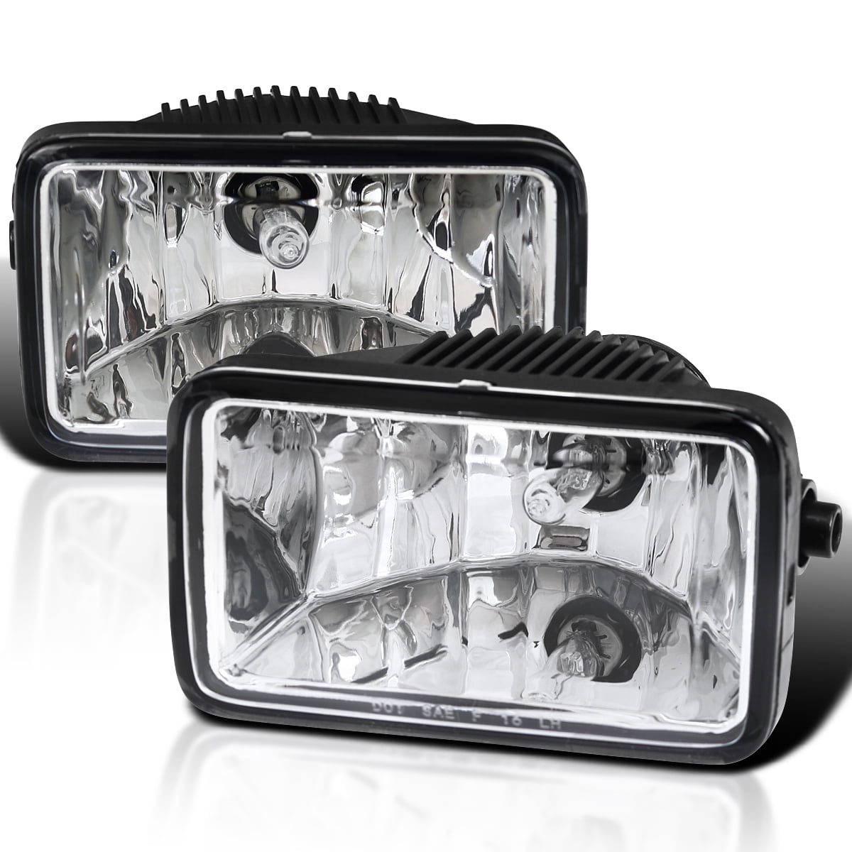 Spec-D Tuning Clear Lens Fog Lights + H10 Bulbs Included Compatible ...