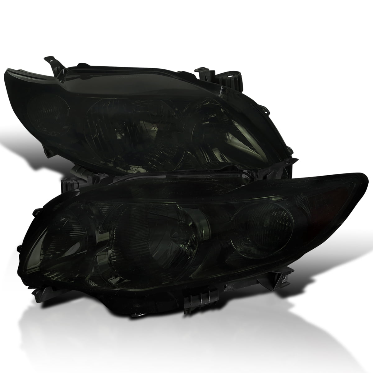Spec-D Tuning Diamond Headlights Smoke Lens Compatible with 2009-2010 ...