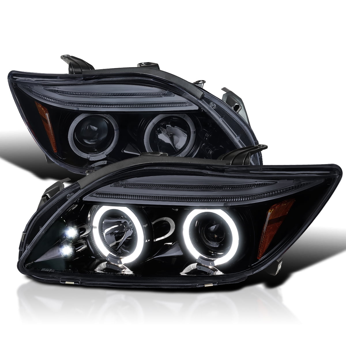 Scion TC Halo Headlights Smoke Lens LED Halo Projector Headlights For ...